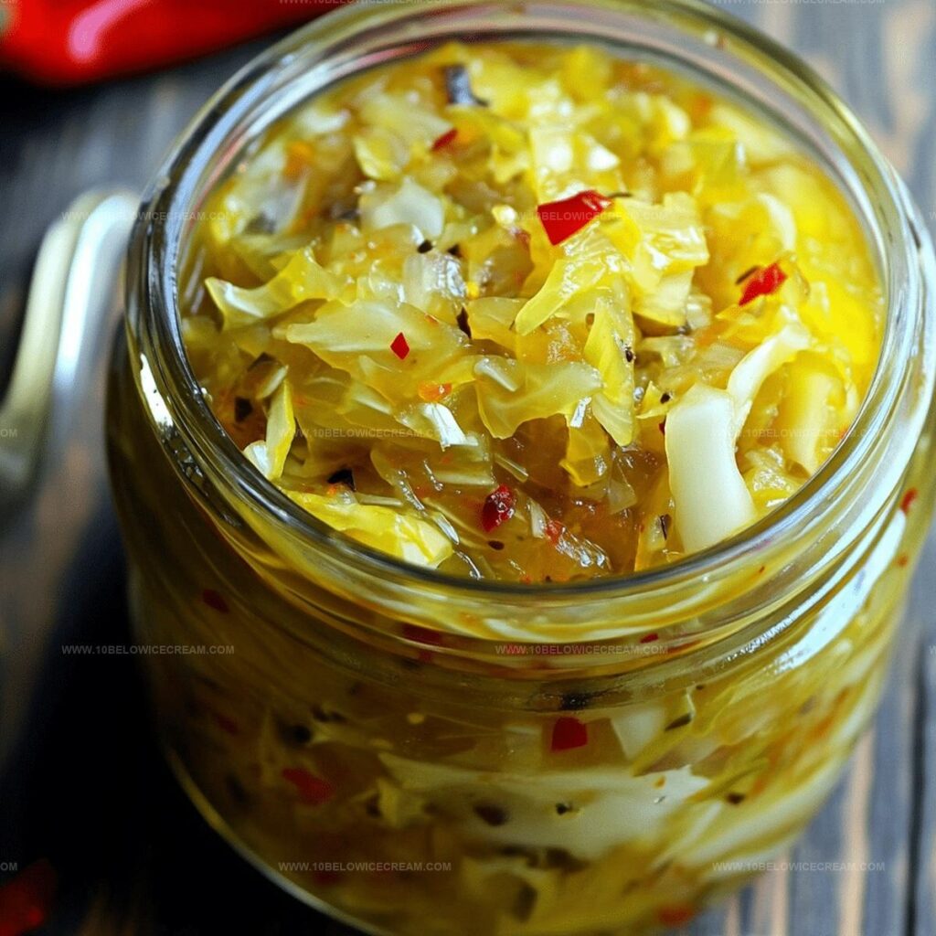 Sweet Cabbage Relish Recipe for All Seasons - 10 Below Ice-cream