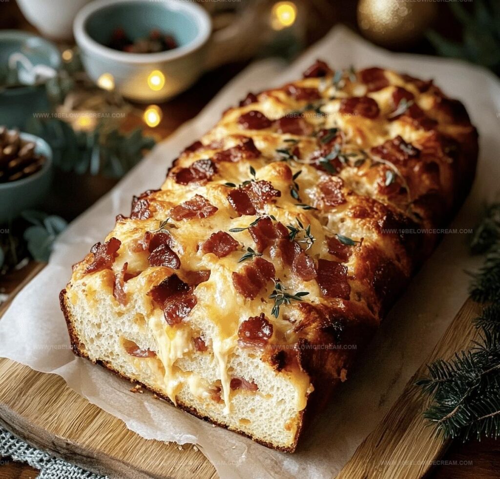 Golden Bacon Cheese Bread Recipe for Sharing Warmth - 10 Below Ice-cream