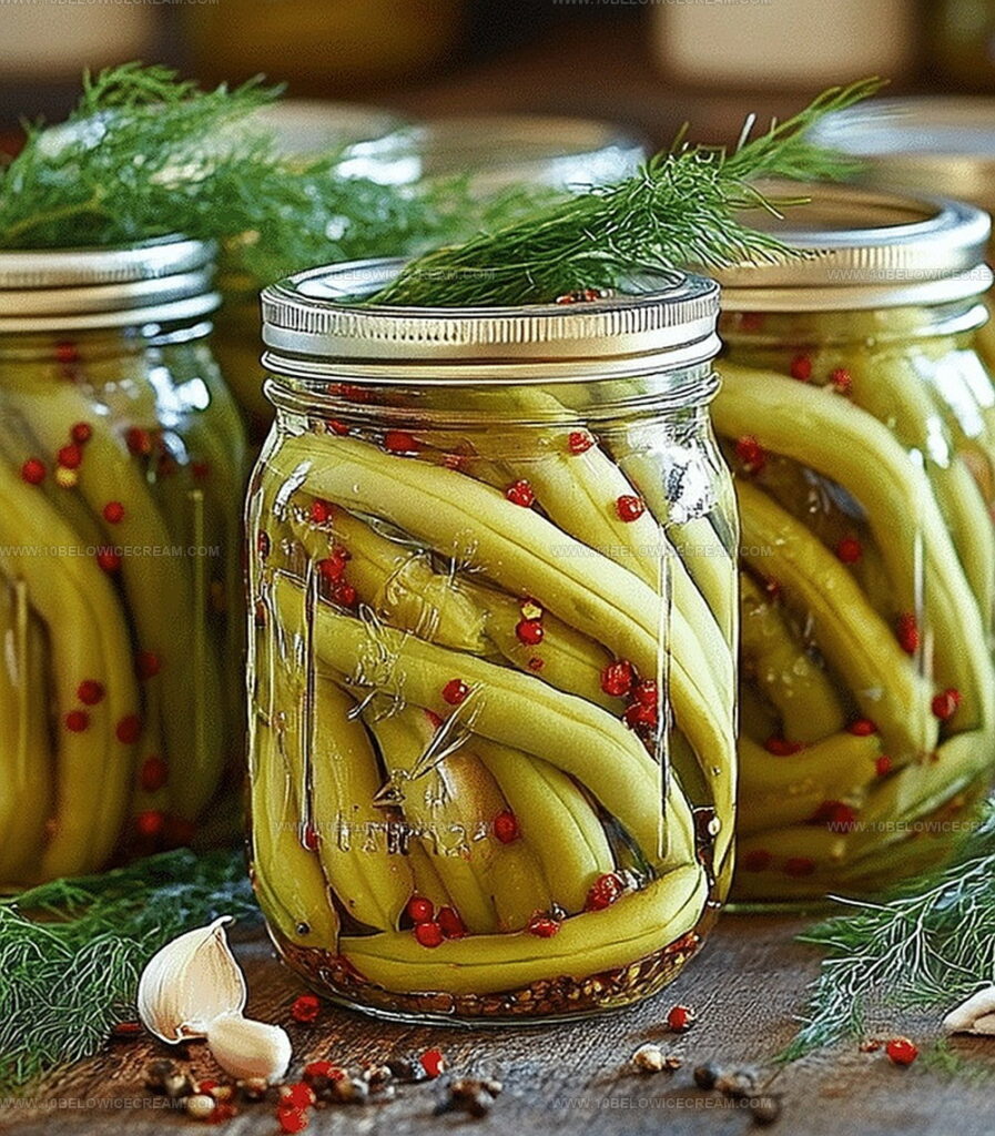 Crisp Pickled Green Beans Recipe with Dill Flavor - 10 Below Ice-cream