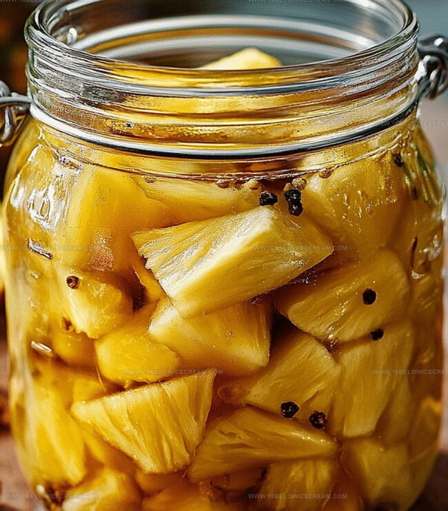 Sweet Pickled Pineapple Recipe with Tropical Flair - 10 Below Ice-cream